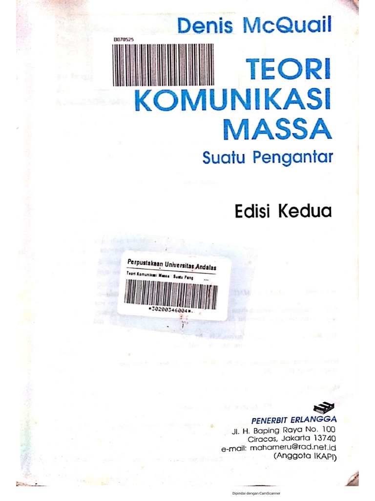 Teori Komunikasi Massa McQuail - 1 | PDF