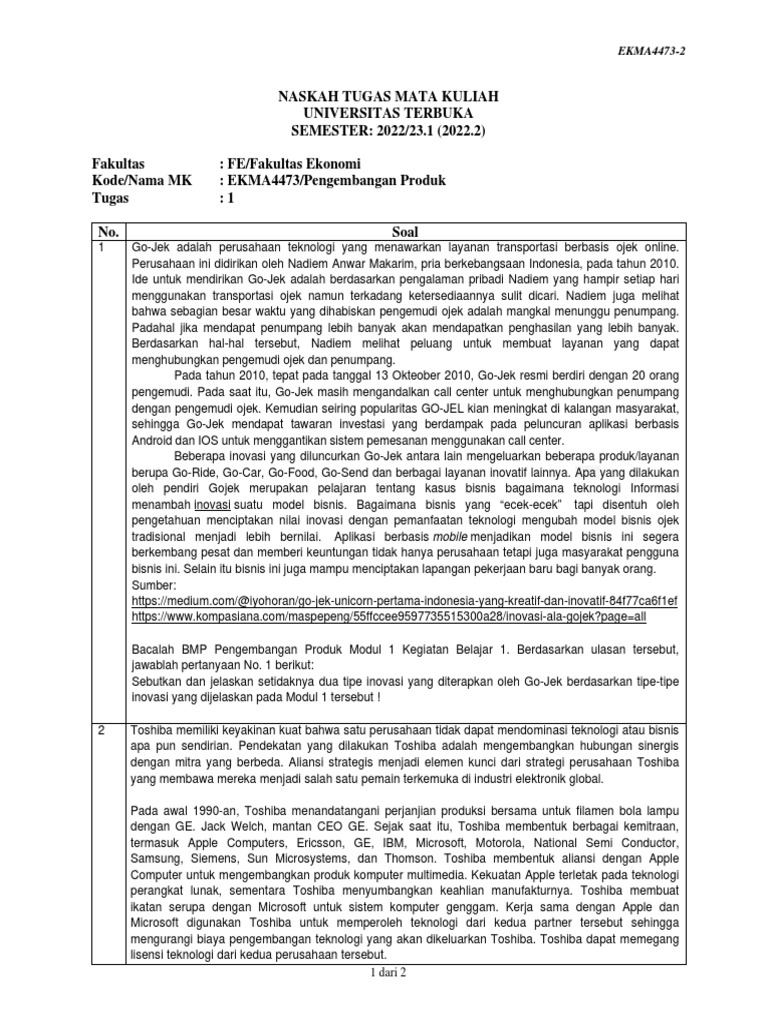 Ekma4473 TMK 1 | PDF