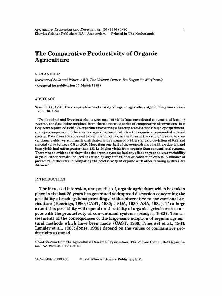 Stan Hill 1990 | PDF | Organic Farming | Agriculture