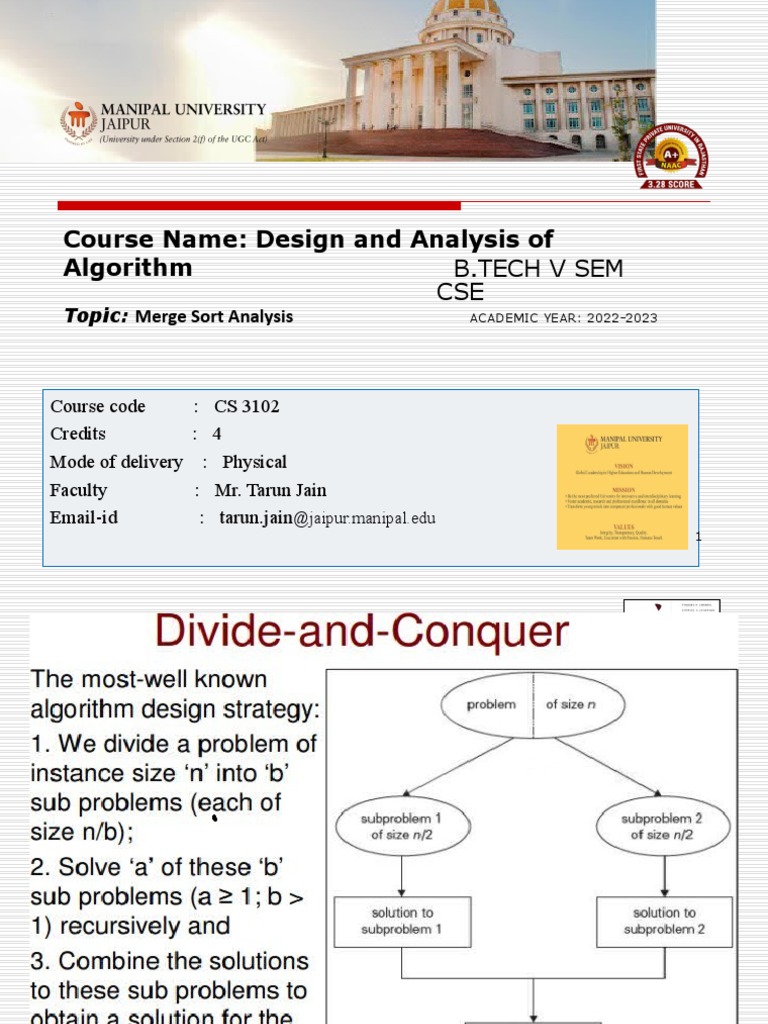 Merge Sort Analysis | PDF | Applied Mathematics | Theoretical Computer Science