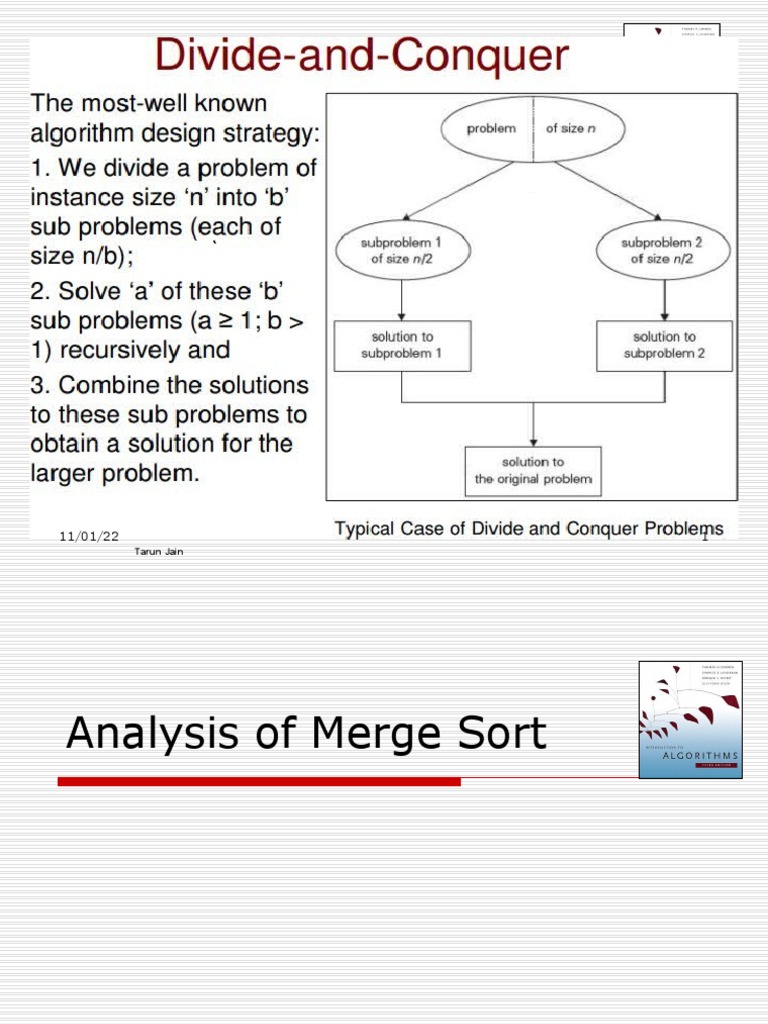 Merge Sort Analysis Pdf Recurrence Relation Theoretical Computer Science