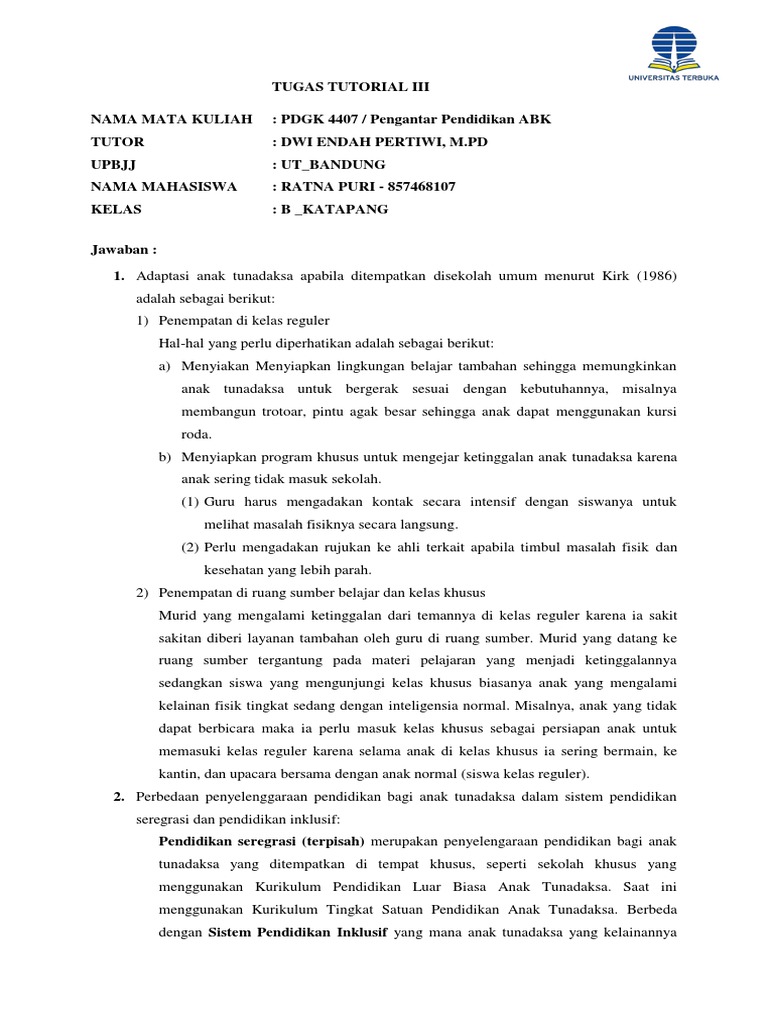 Ratna Puri - 857468107 - TT3 - PDGK 4407 | PDF