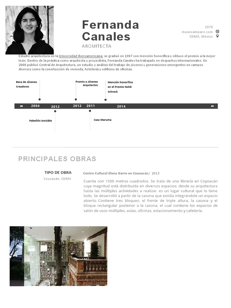 Curriculum - Fernanda Canales | PDF | Ciencias sociales | Arte