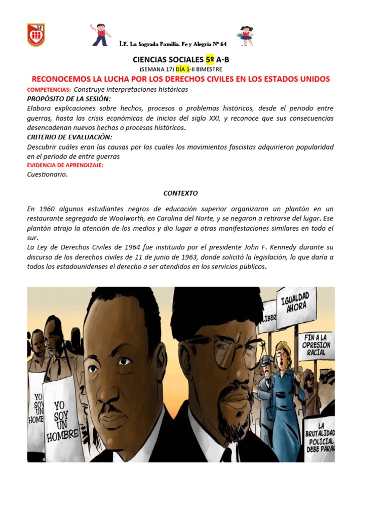 Reconocemos La Lucha Por Los Derechos Civiles en Los Estados Unidos | PDF | John F. Kennedy ...