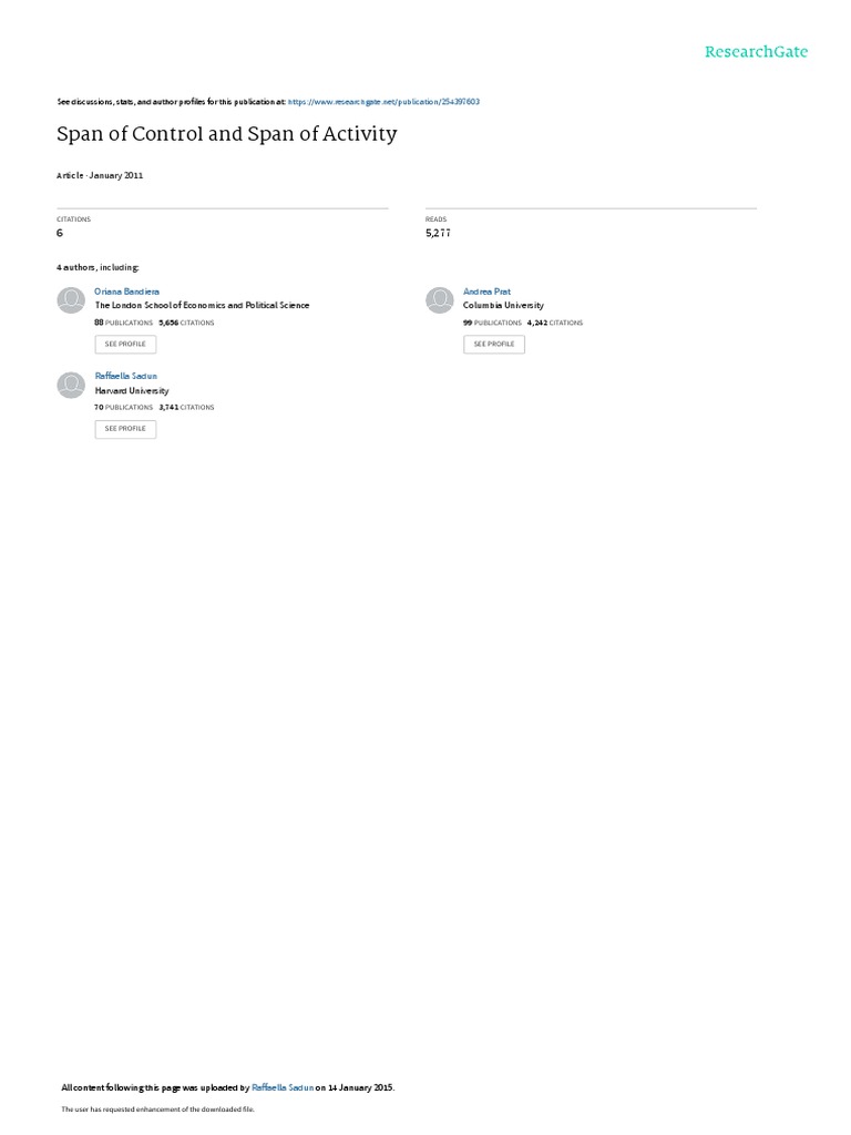 CEO Span: Control vs. Activity | PDF | Chief Executive Officer ...