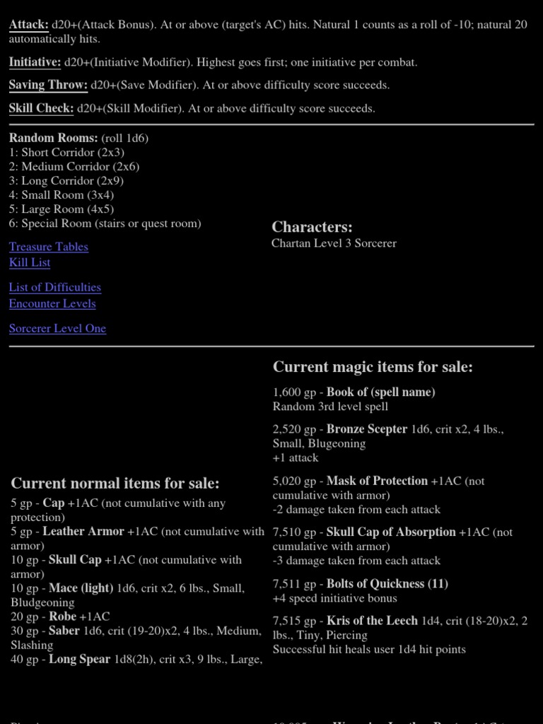 Diablo II RPG - Web Tables | PDF | Leisure