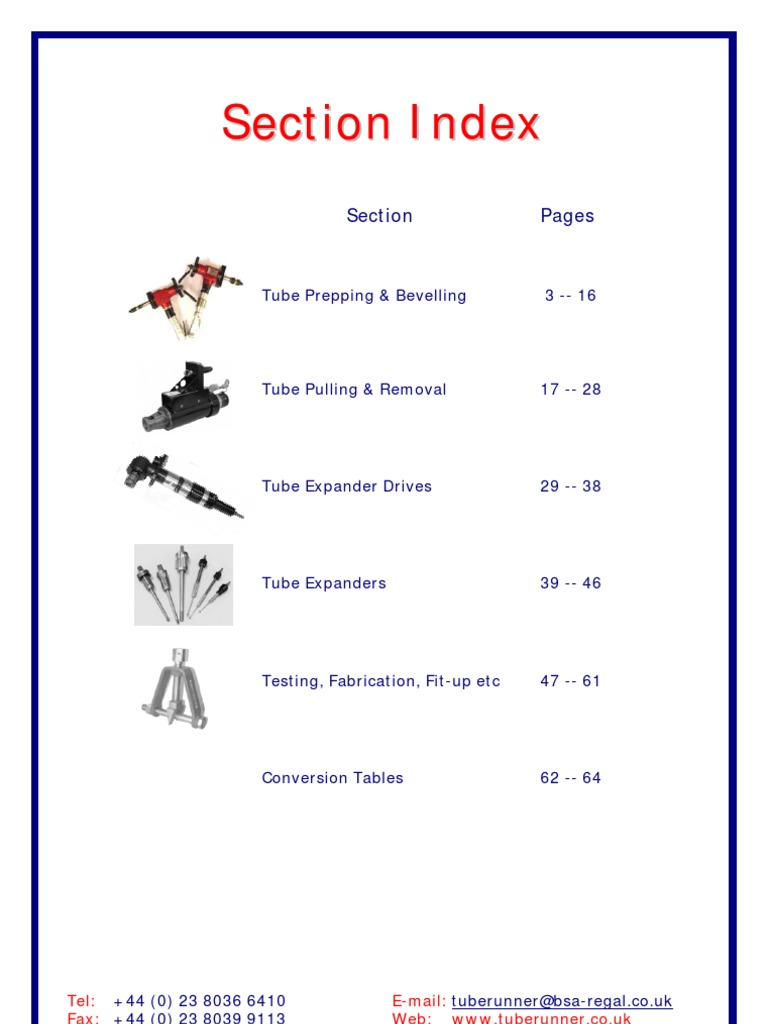 BSA Tube Runner Catalogue | PDF | Transmission (Mechanics) | Engines