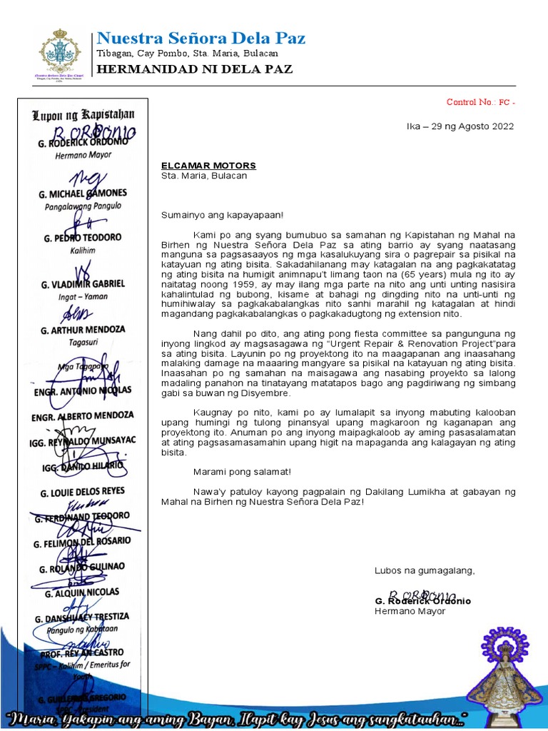 Solicitation Letter Fiesta | PDF