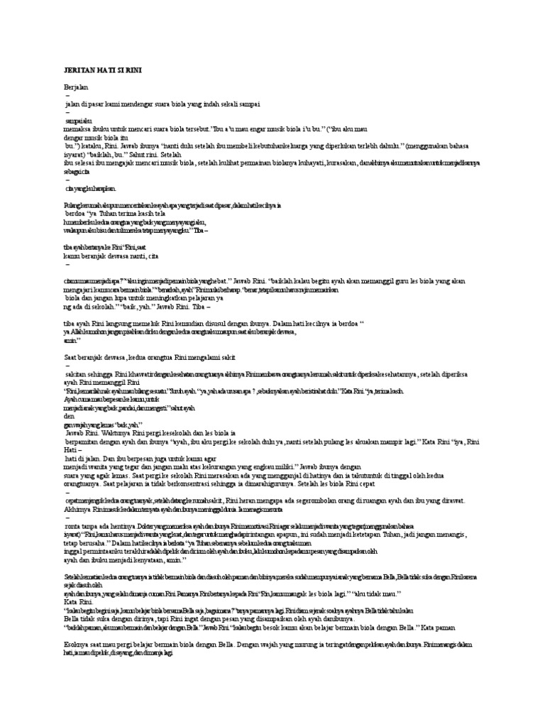 Jeritan Hati Si Rini | PDF | Seni