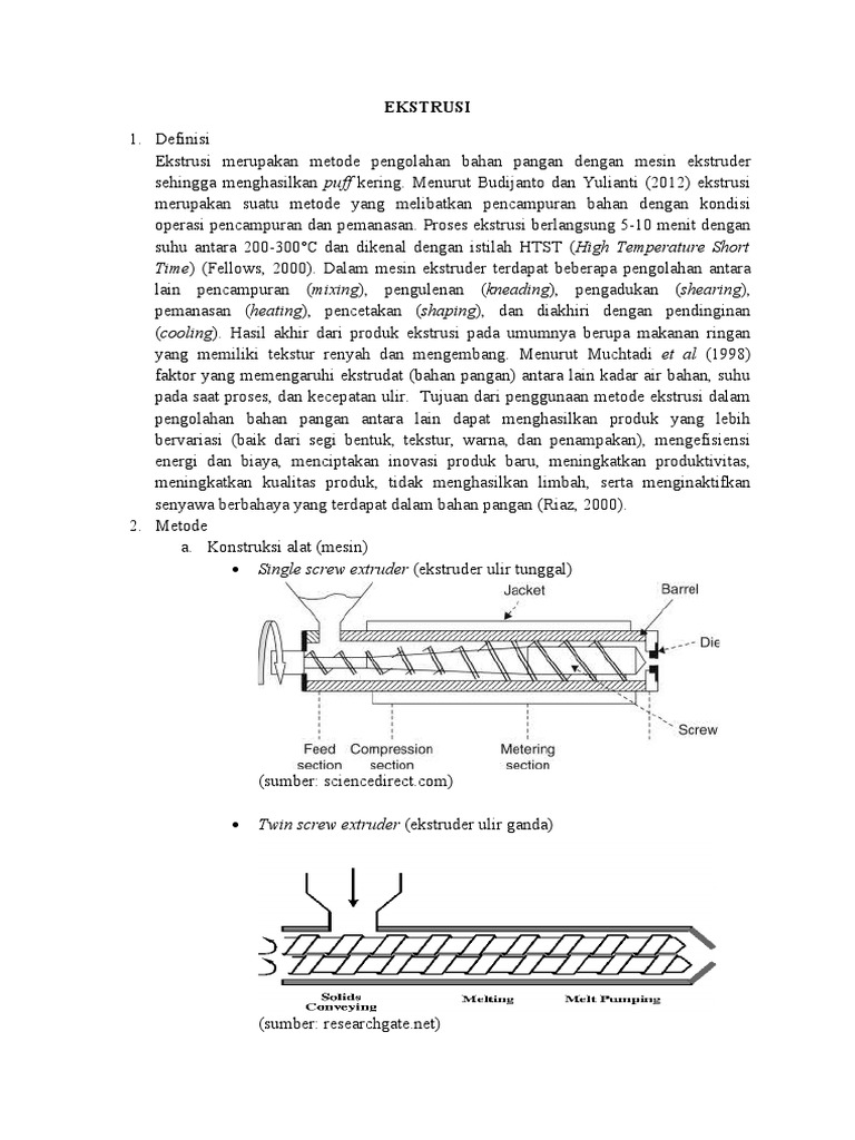 Sele Sele Ekstrusi | PDF | Teknologi & Rekayasa
