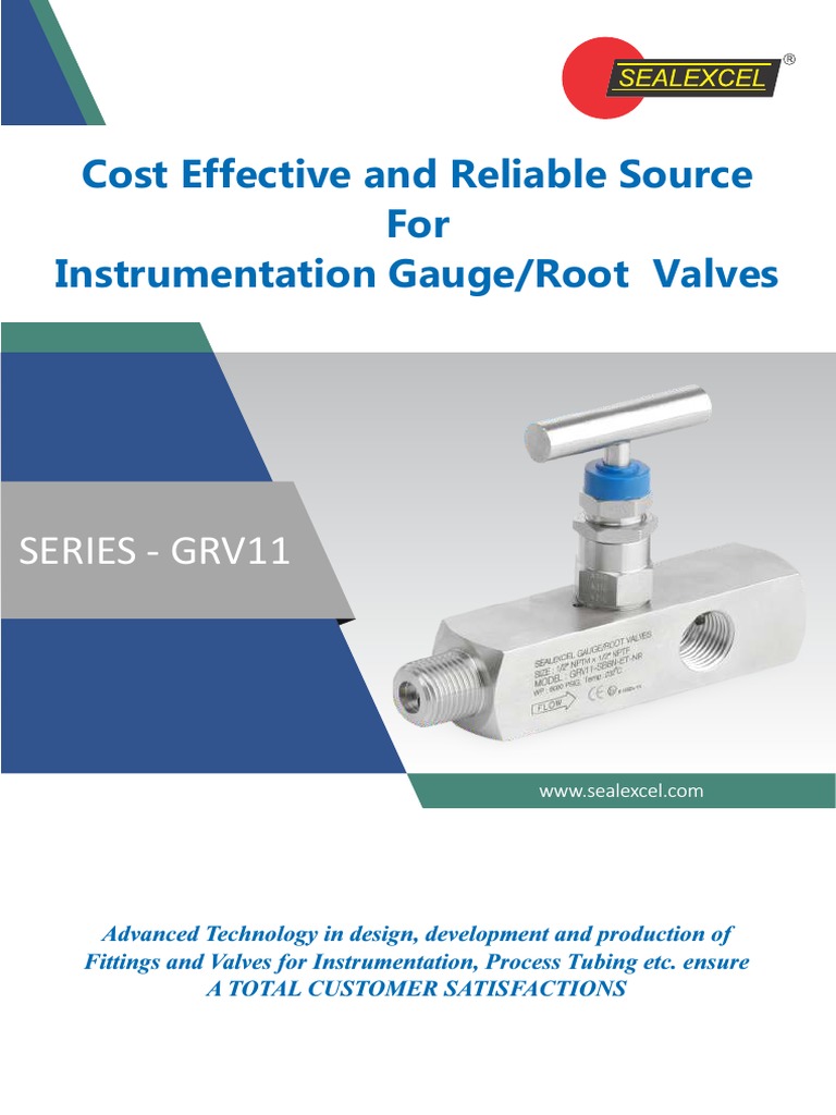 Gauge Root Valves Series Grv11 | PDF | Valve | Pipe (Fluid Conveyance)
