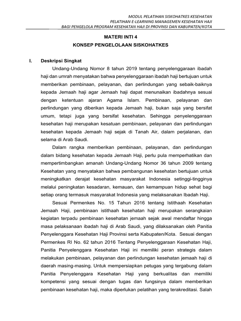 Sub Bahasan 1 Konsep Pengelolaan Siskohatkes | PDF