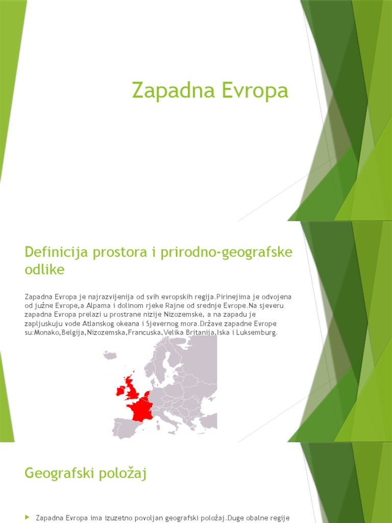 Zapadna Evropa Prezentacija | PDF