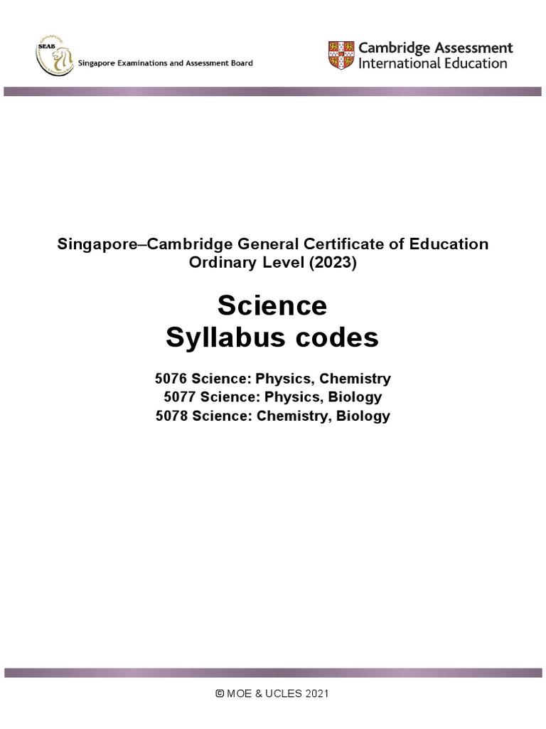 CombinedSci Chem Bio 5078 Y23 Sy | PDF | Force | Waves