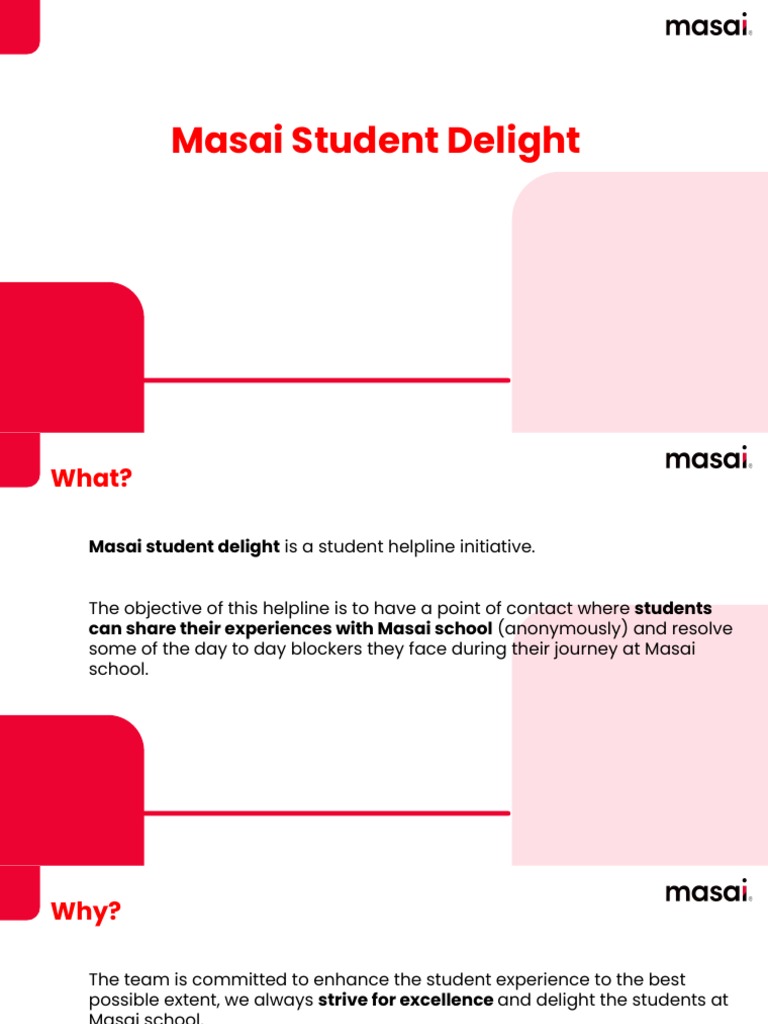 Masai Student Delight - Helpline Initiative | PDF | Business