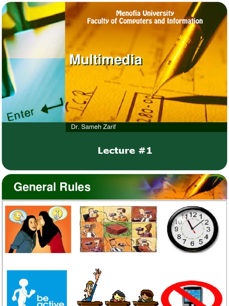 Multimedia Lec1 | PDF | Multimedia | Data Compression