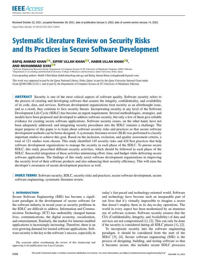 Systematic Literature Review On Security Risks and Its Practices in Secure Software Development ...