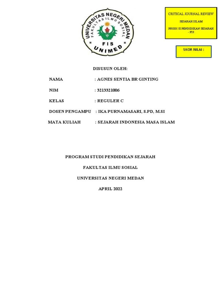Cjr-Agnes Ginting-Sej Indonesia Masa Islam | PDF
