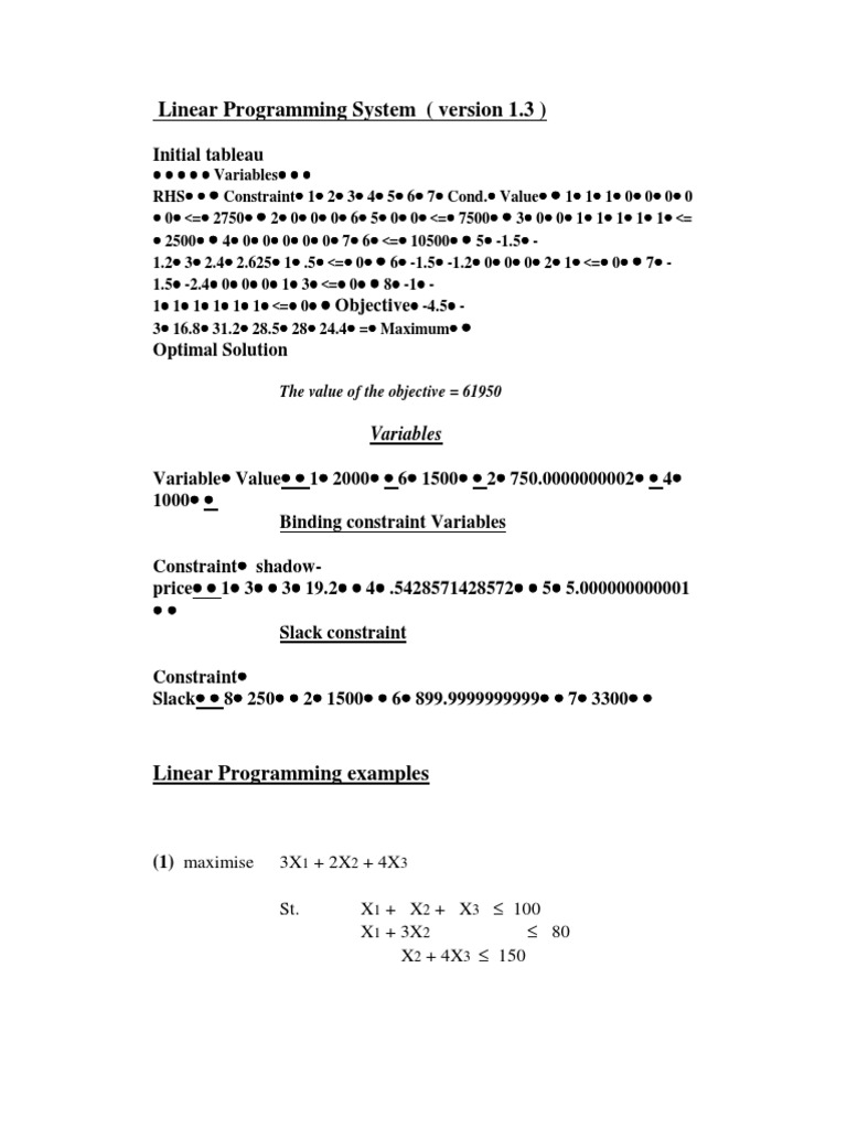MUF7 | PDF | Linear Programming | Economies