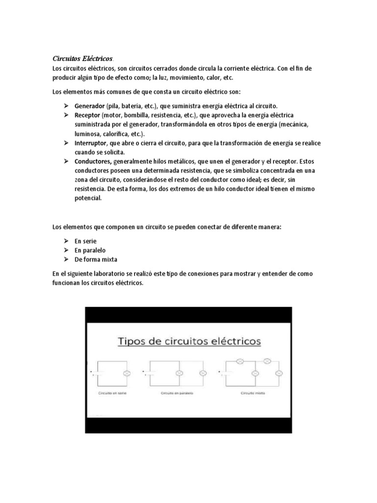 Circuitos Simples | PDF | Corriente eléctrica | voltaje