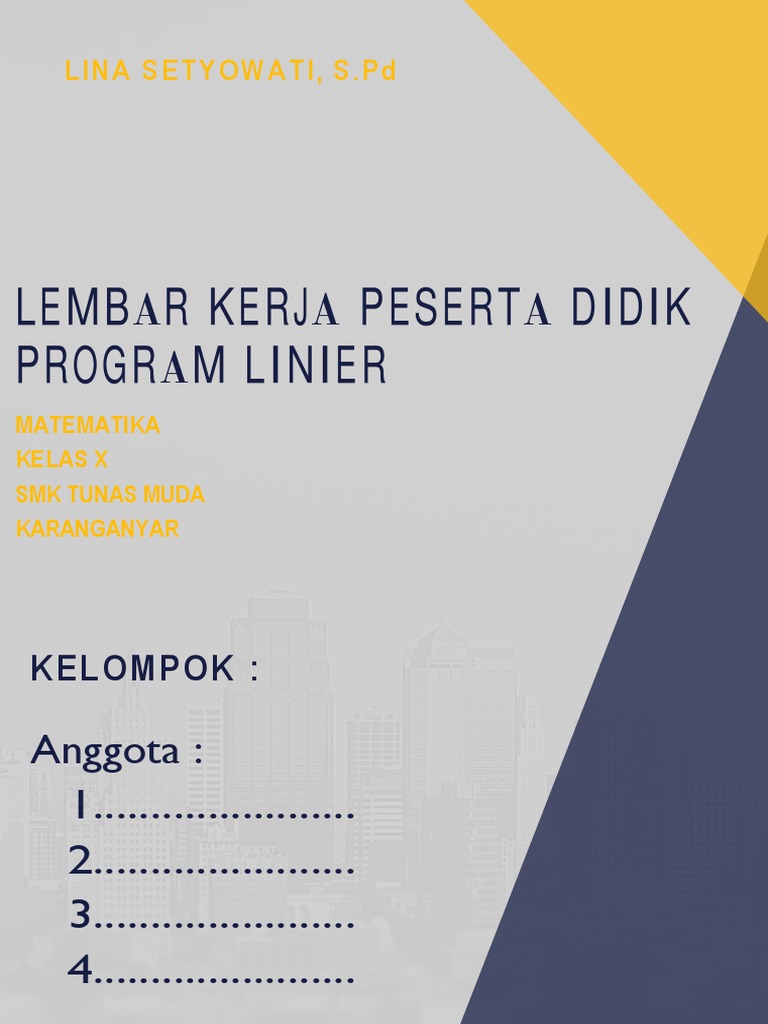 LKS Program Linear | PDF | Metode & Bahan Ajar