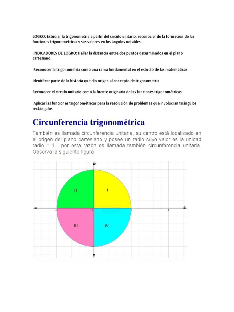 Circunferencia Unitaria | PDF