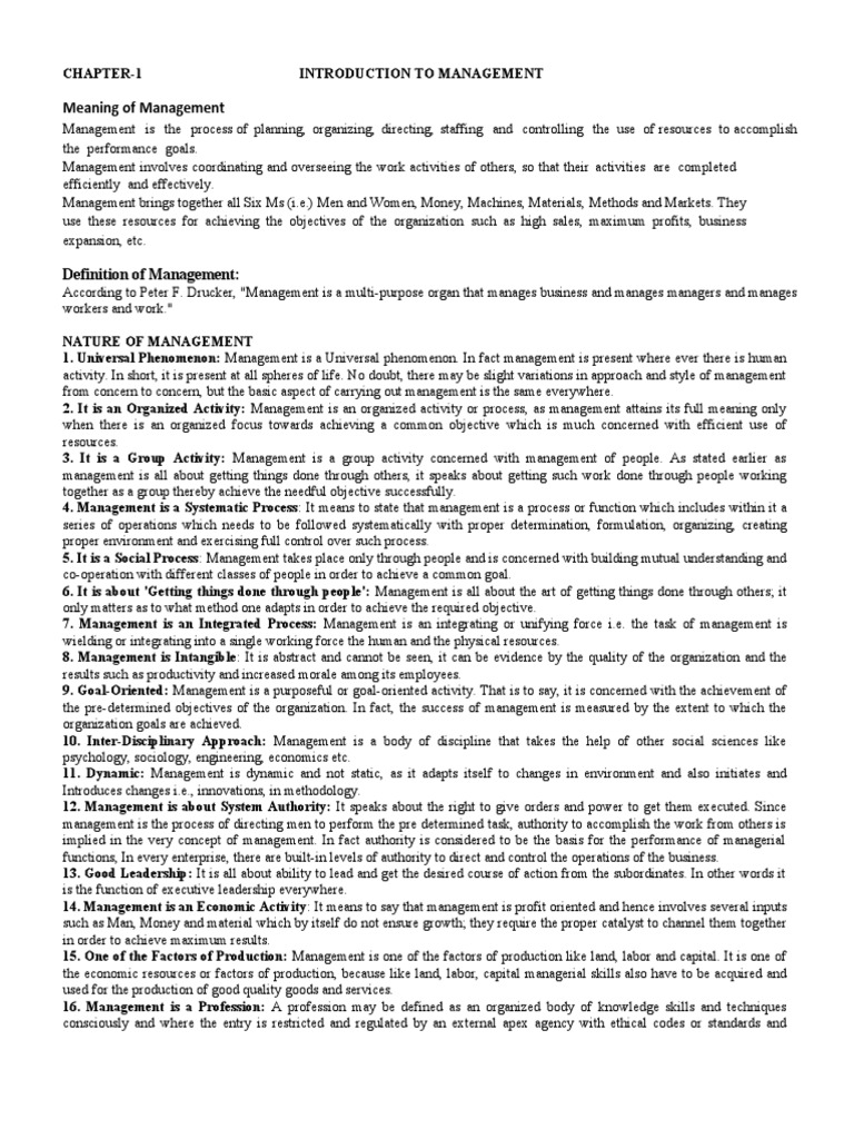 MPA Chapter 1 Notes | PDF | Outsourcing | Employment