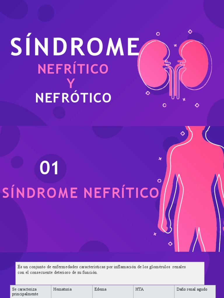 Sindrome Nefrotico y Nefritico Pediatria | PDF | Medicina | Riñón