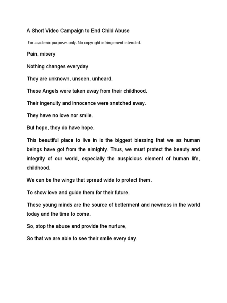 Advocacy Script | PDF | Self-Improvement