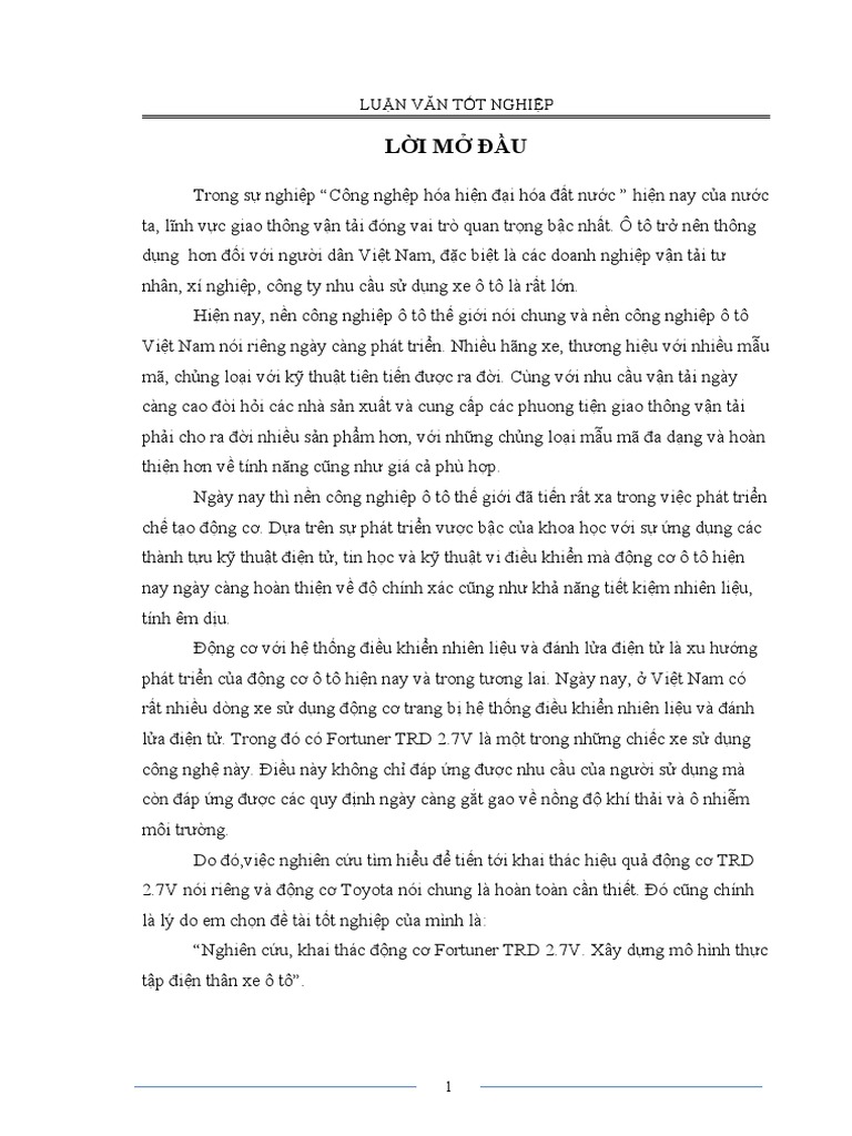 331 Nghien Cuu Khai Thac Dong Co Fortuner TRD 2 7v | PDF