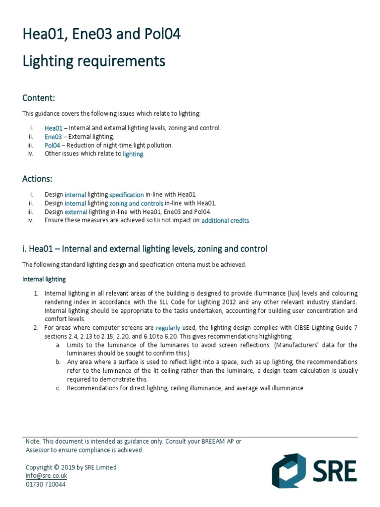 Lighting Guidance | Download Free PDF | Lighting | Zoning