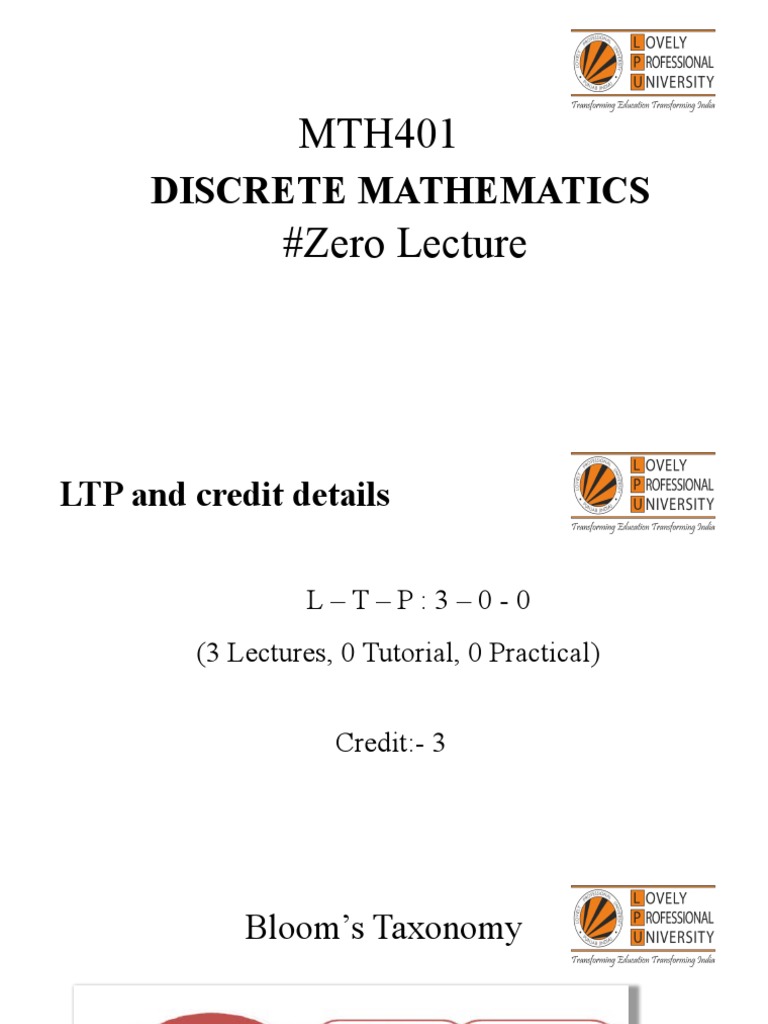 Discrete Mathematics Course Overview | PDF | Mathematical Proof | Graph ...