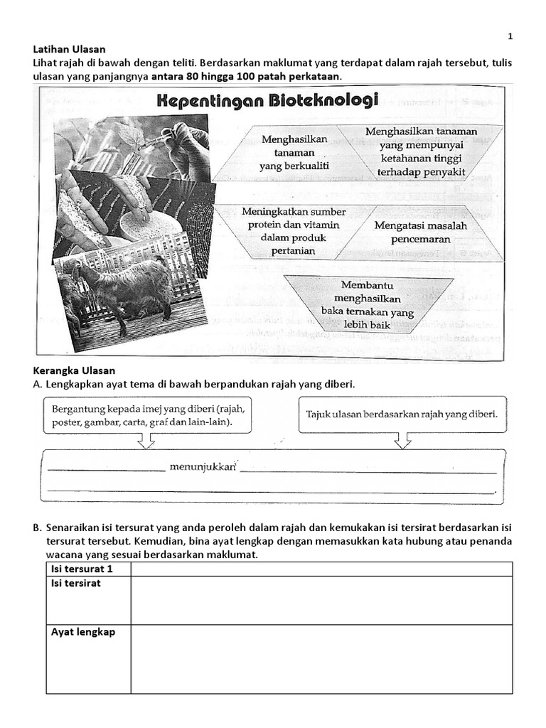 Latihan Ulasan PT3 Kepentingan Bioteknologi | PDF