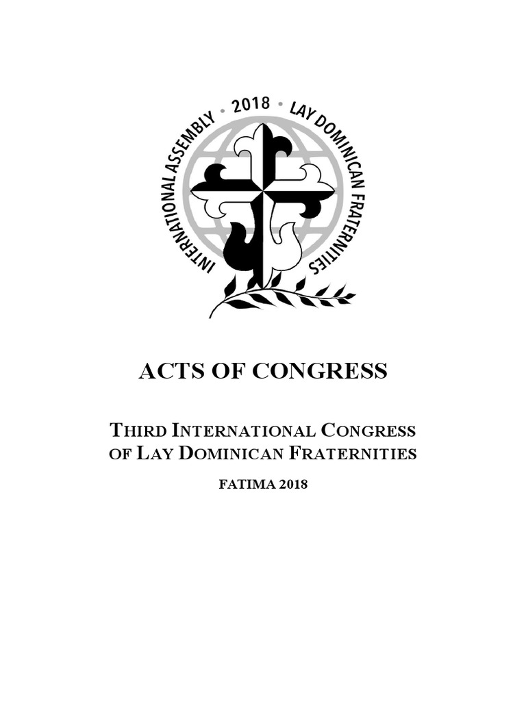 Acts of The Congress - Full | PDF | Dominican Order | Laity