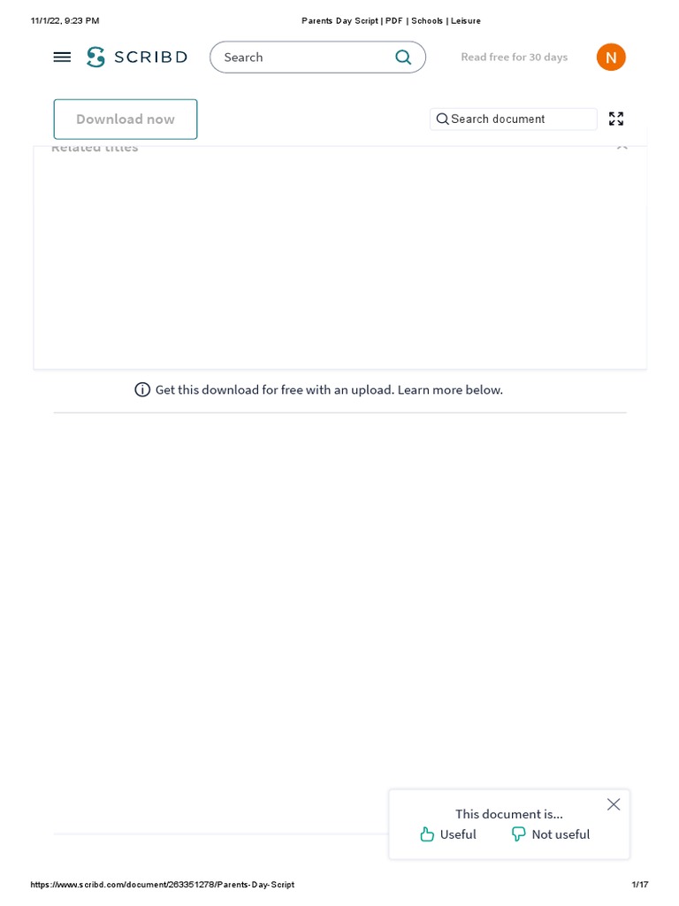 Parents Day Script - PDF - Schools - Leisure | PDF | Scribd