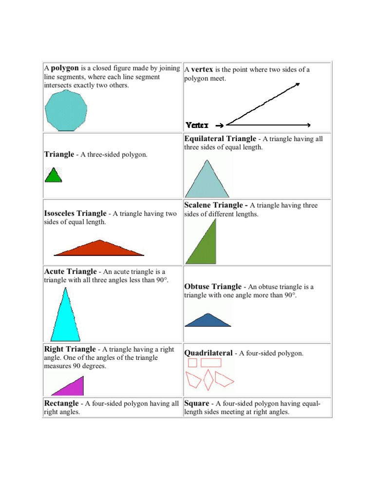 A Polygon Is A Closed Figure Made by Joining Line Segments | PDF