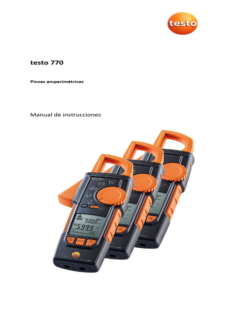 Testo 770 Manual de Instrucciones | PDF | Energia electrica | Medición