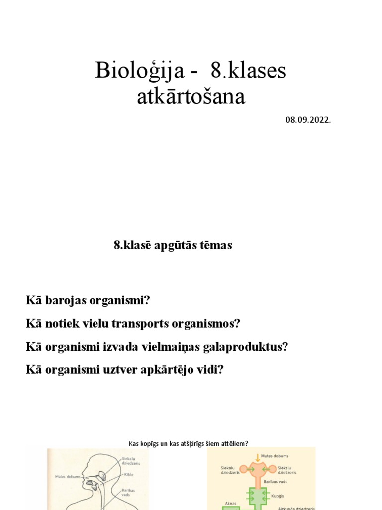 Biologija 8 KL Atkartosana | PDF