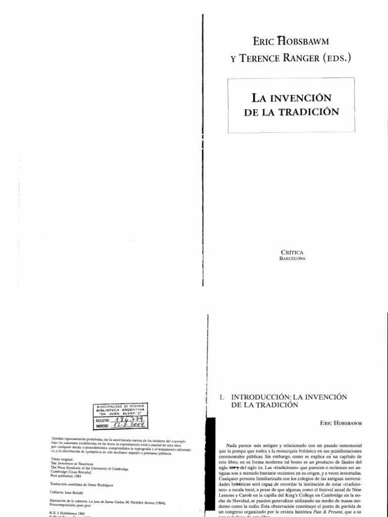 Hobsbawn-La Invención de La Tradición | PDF
