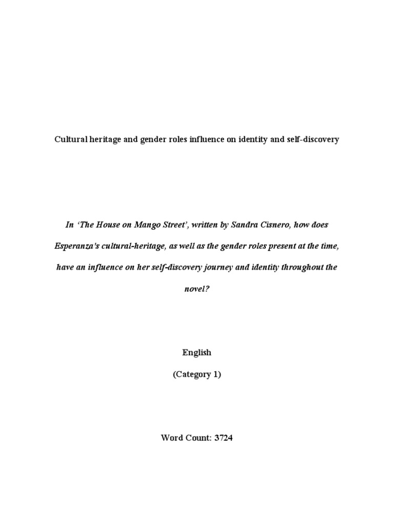 Extended Essay - The House On Mango Street | PDF