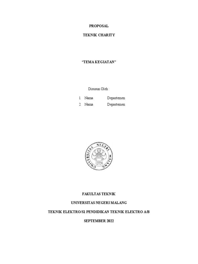 Contoh Proposal Penugasan Teknik Charity | PDF
