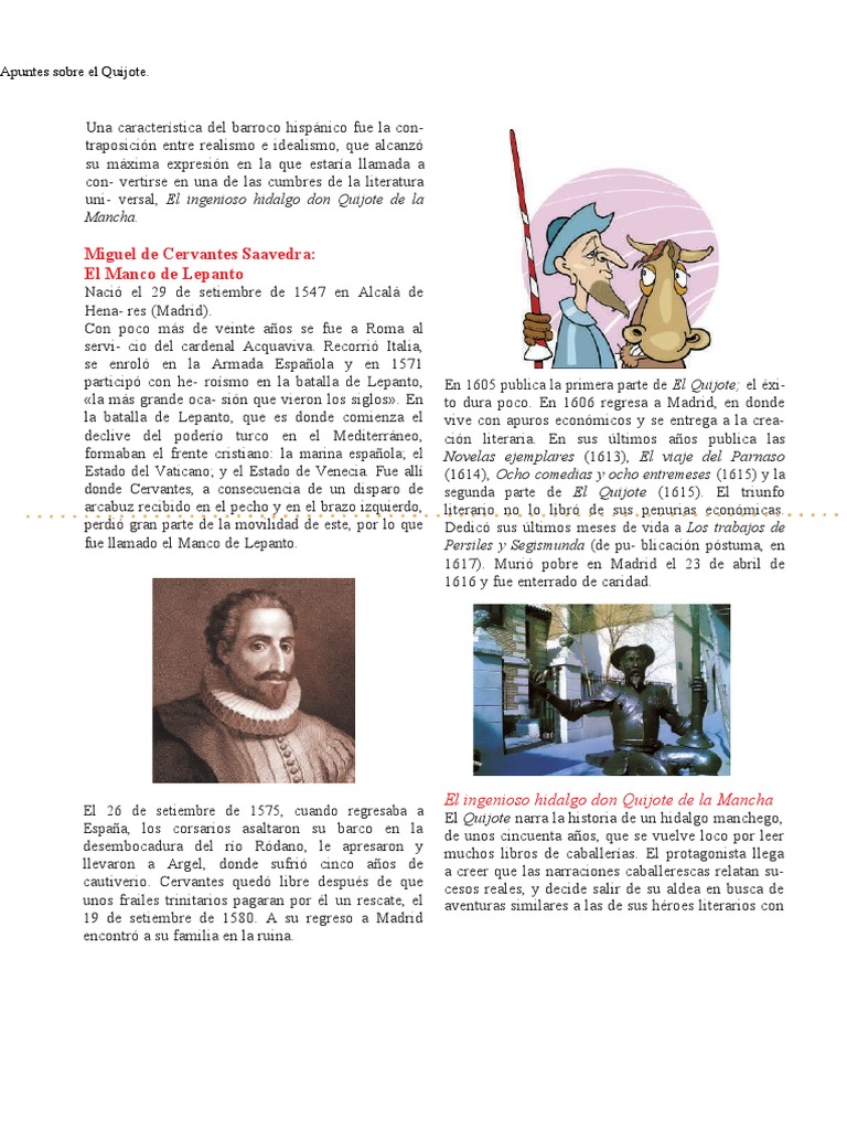 Don-Quijote-de-la-Mancha. Práctica. | PDF | Don Quijote | Miguel De ...