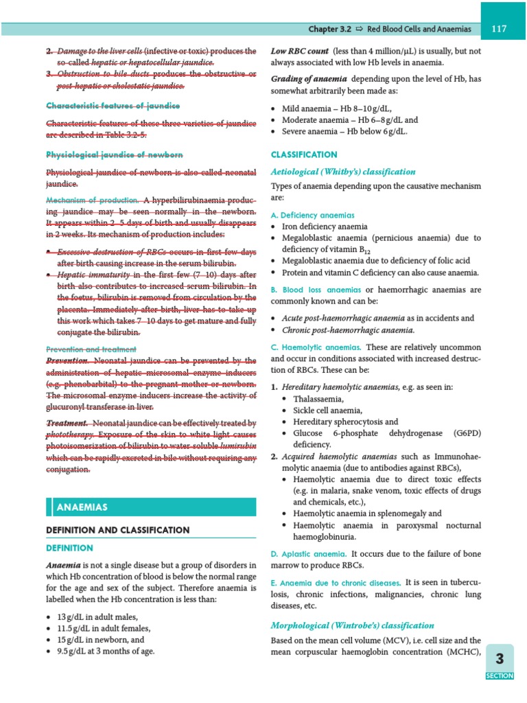 BMLT Class Note On Anemia Classification | PDF | Anemia | Blood