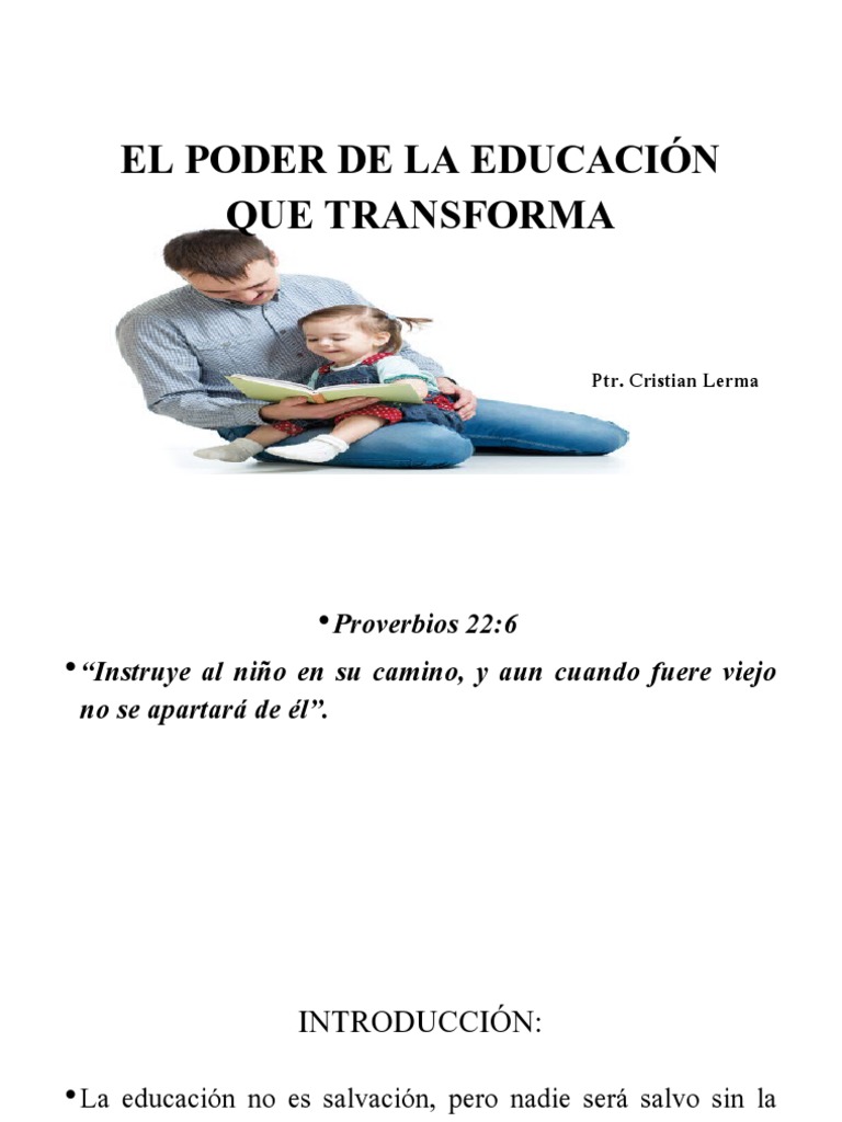 Sermon Educativo Educacion Que Transforma | PDF | Cristo (título ...