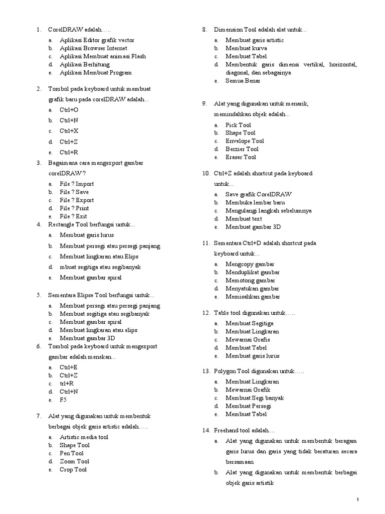 Soal Pas DDG Kelas X | PDF | Game & Aktivitas | Komputer