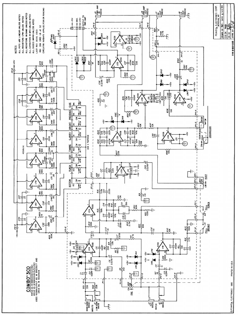 Peavey Combo 300-6-82 Schematics | PDF