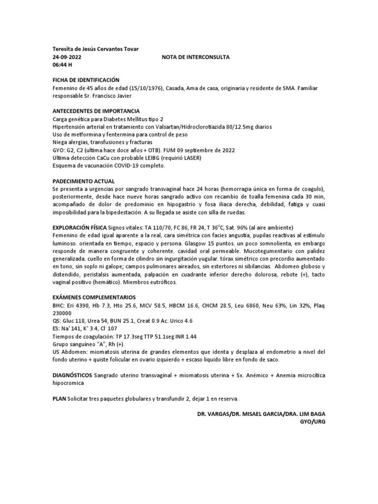 Historia Clínica Detallada | PDF | Especialidades Medicas | Medicina CLINICA