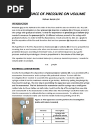 Exploring Pressure-Volume in Syringes | PDF | Gases | Pressure