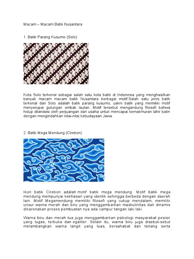 Macam Macam Batik | PDF