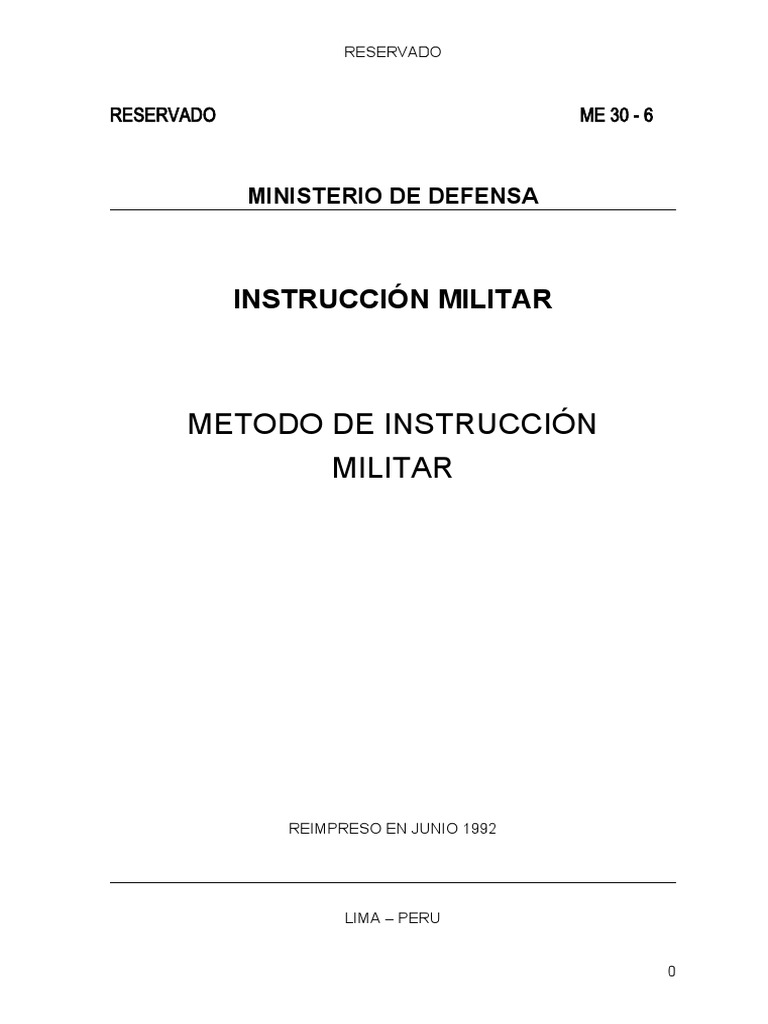 Metodo de Instruccion Militar | PDF | Aprendizaje | Método de enseñanza
